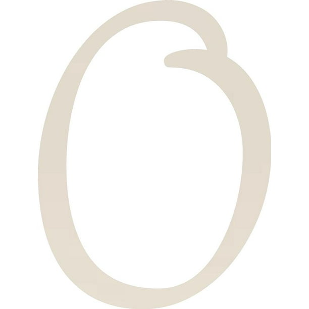Decorative Acrylic Letter, Custom Blank O Script, 10'' Tall White ...