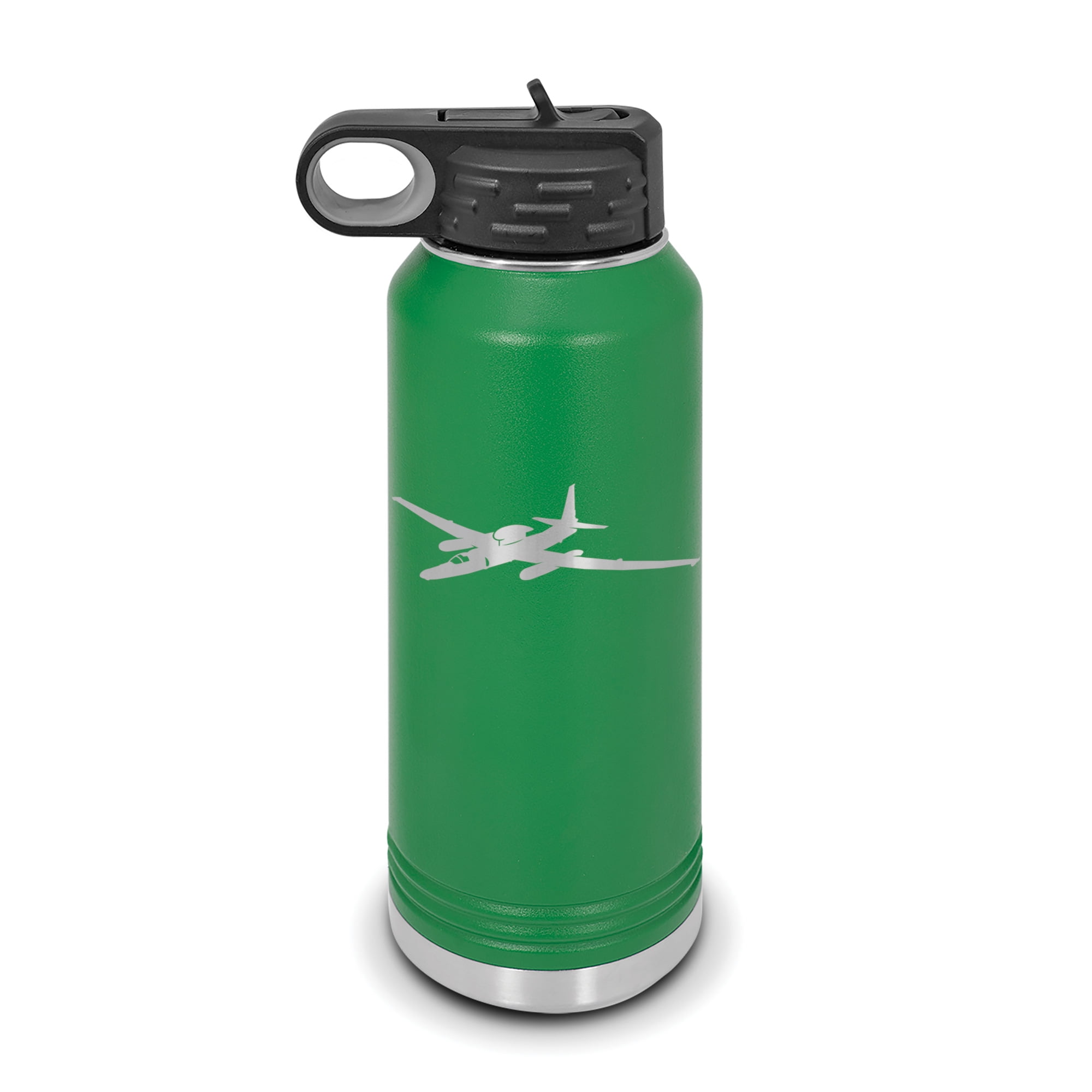 U-2 Dragon Lady Water Bottle 32 oz - Laser Engraved w/ Flip Top ...