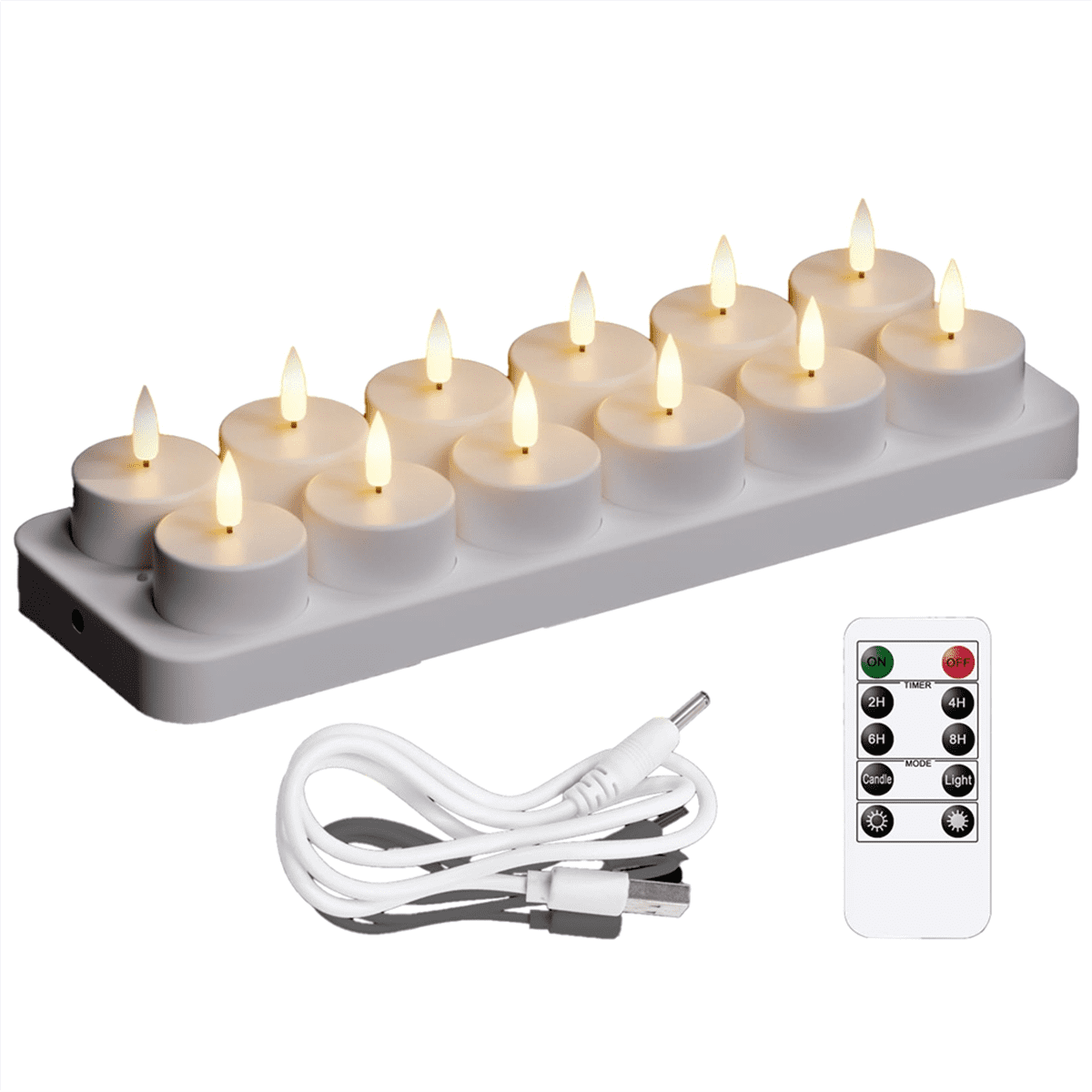 Click here for Unbranded Rechargeable Tea Lights Candles  12 Pcs... prices