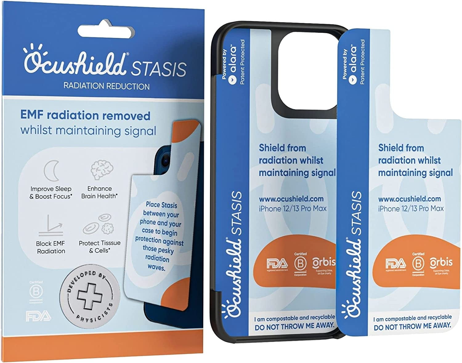 Ocushield Ultra Thin EMF Radiation Protection Insert for iPhone 13 ...