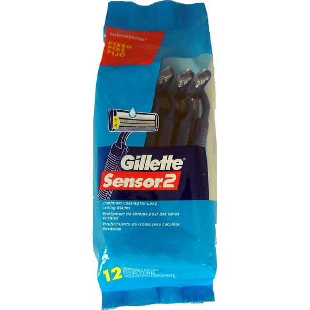 Gillette Sensor 2, Fixed Lubrastrip 12 Each (Pack of 2) - Walmart.com