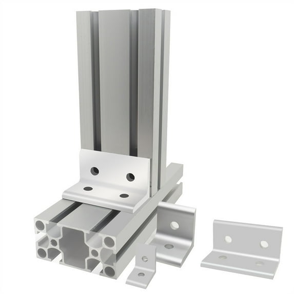 2pc 2020 3030 4040 Sliver Brackets Corner fitting angle aluminum L ...