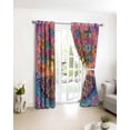 Abstract Colorful Flower Tree Blackout Curtains for Bedroom Living Room ...