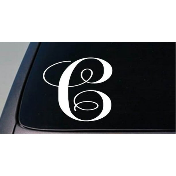 LETTER C 6" monogram sticker decal truck car window teach craft ...