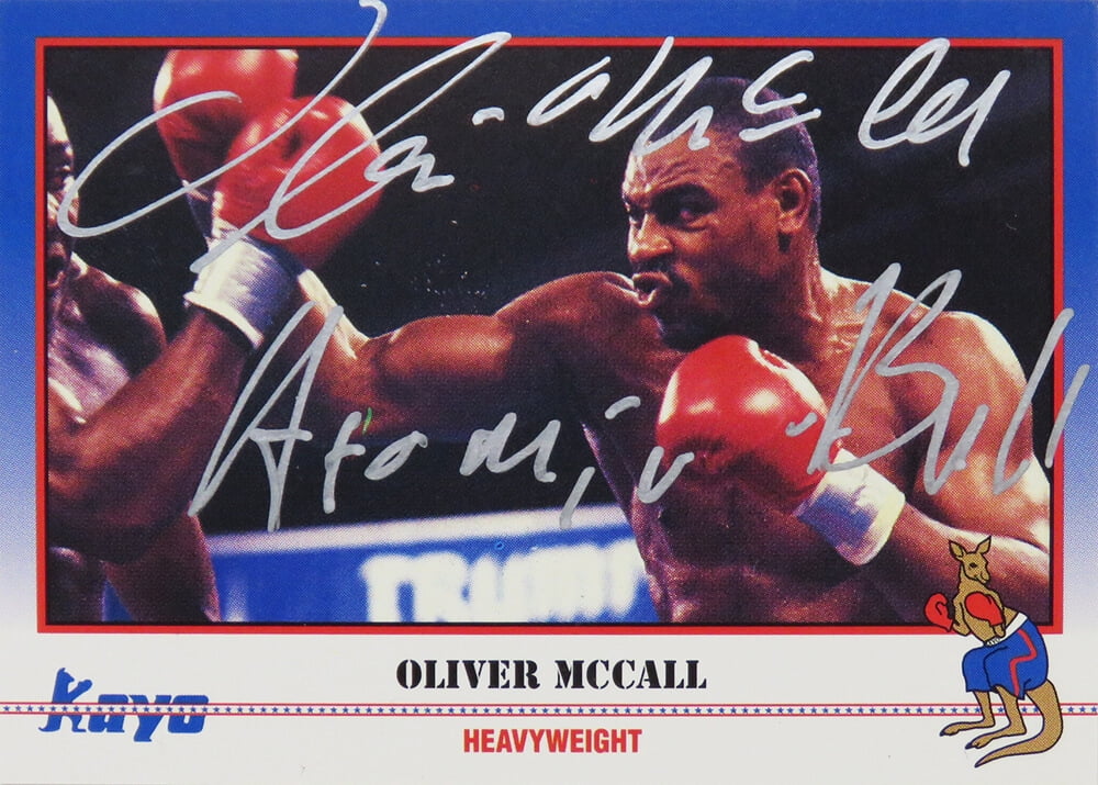 Oliver McCall Signed 1991 Kayo Boxing Trading Card #182 w/Atomic Bull ...