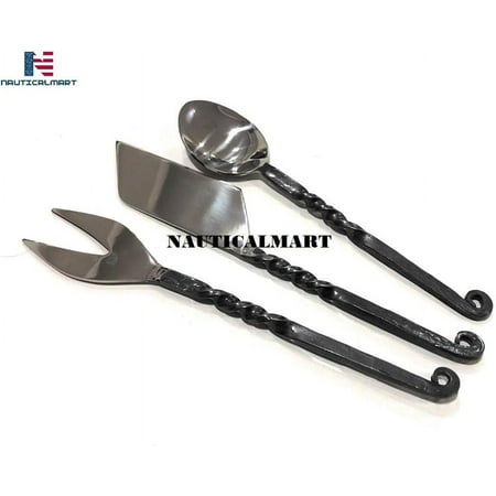 Medieval Cutlery Set with Leather Pouch Hand Forged Eating/Feasting ...