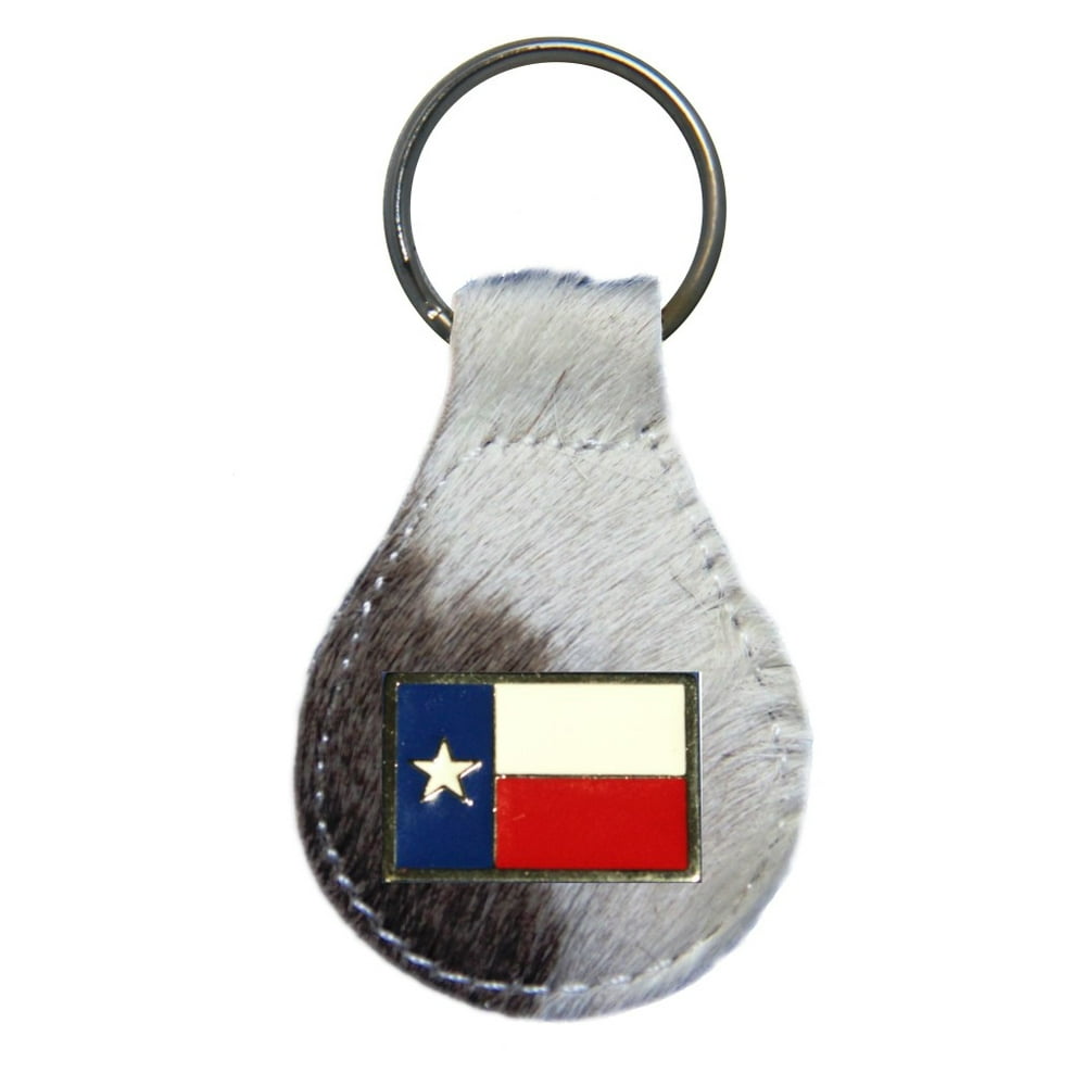 Genuine Texas Brand - Texas Flag leather key fob or keychain Hair ...