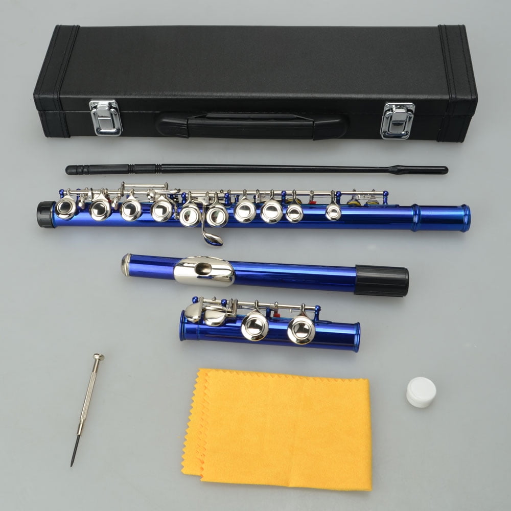 Ktaxon 16 Hole C Flute for Student Beginner School Band with Case 9 ...