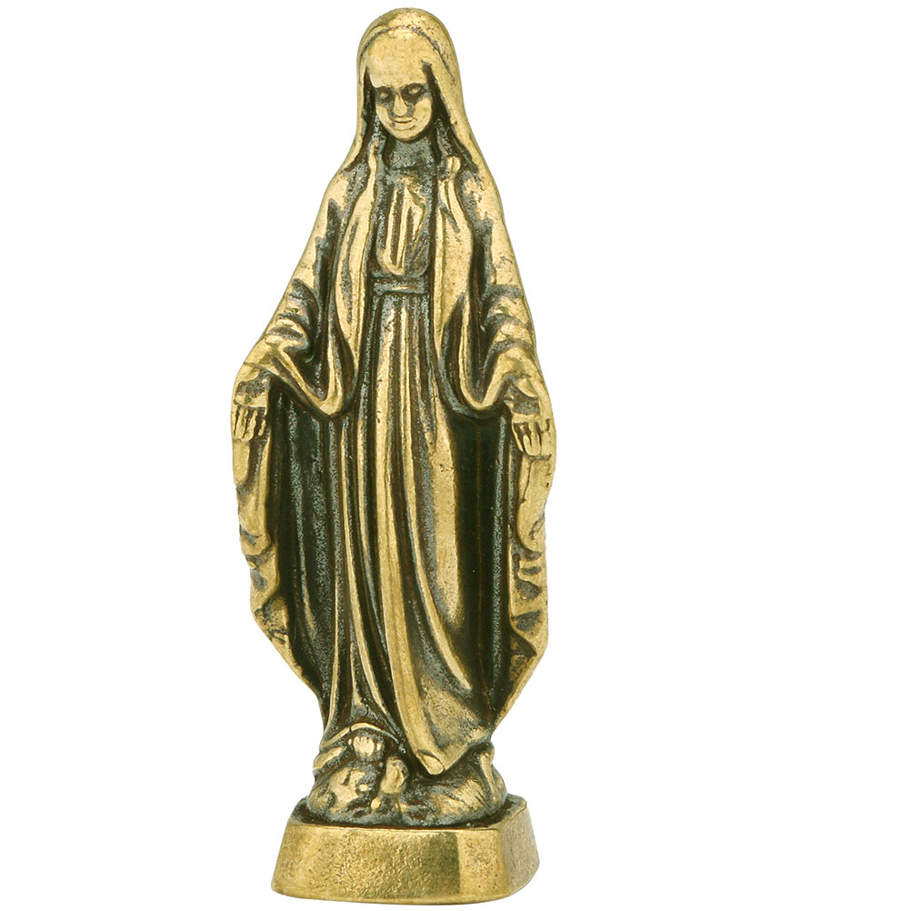 HOMEMAXS Miniature Maria Statue Virgin Mary Brass Ornament Study Room ...