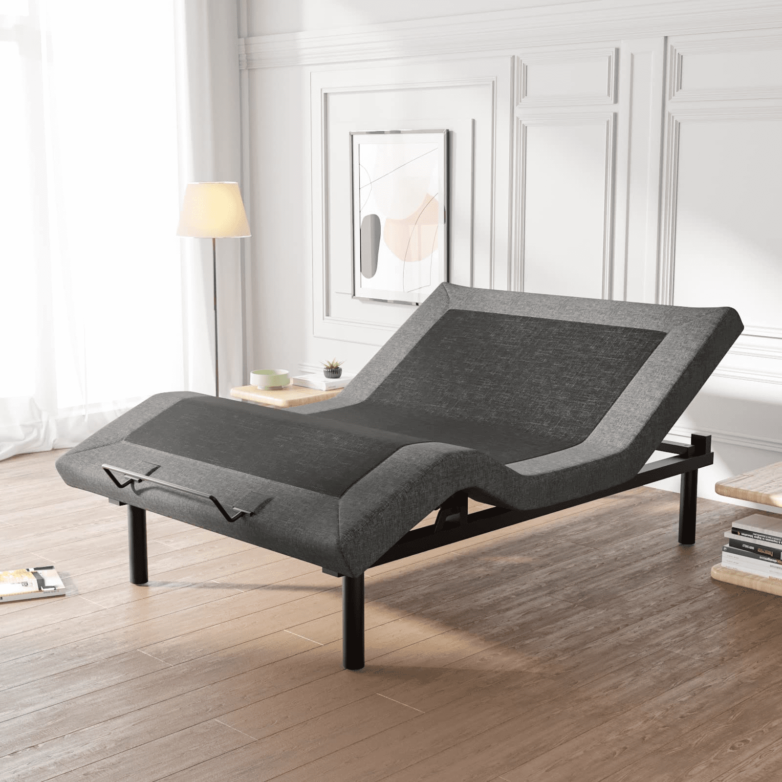 Einfach Queen Size Motorized Upholstered Adjustable Bed Base 2.0 ...