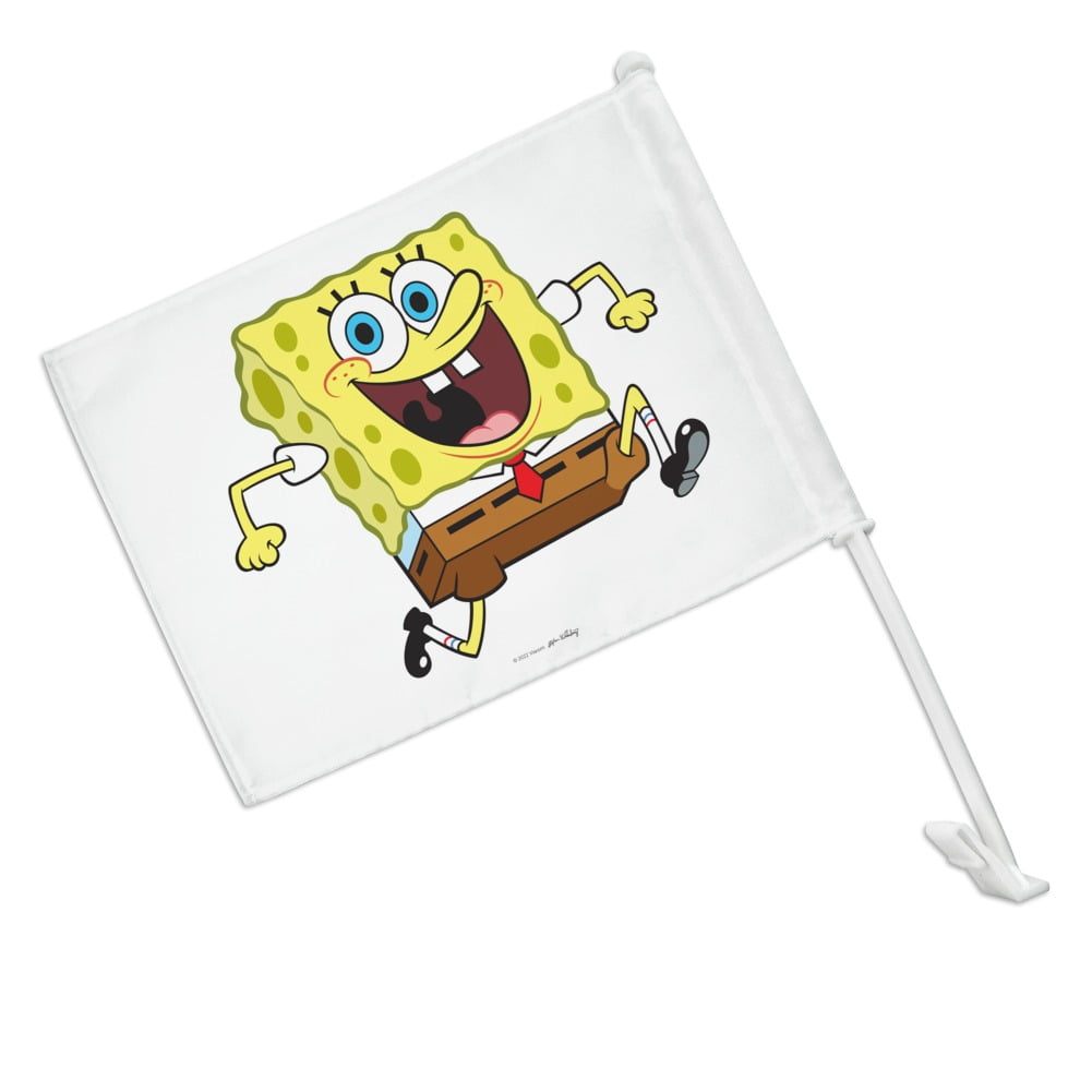 Running SpongeBob Car Truck Flag with Window Clip On Pole Holder ...
