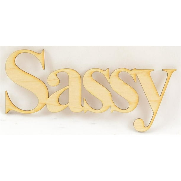 1 Pc, 6.25" X 3" Bold & Matte Black Welded Word Sassy For Home & Events ...