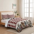 King Quilt Bedding Set Farm Barn Western Star on Vintage Summer Quilt ...