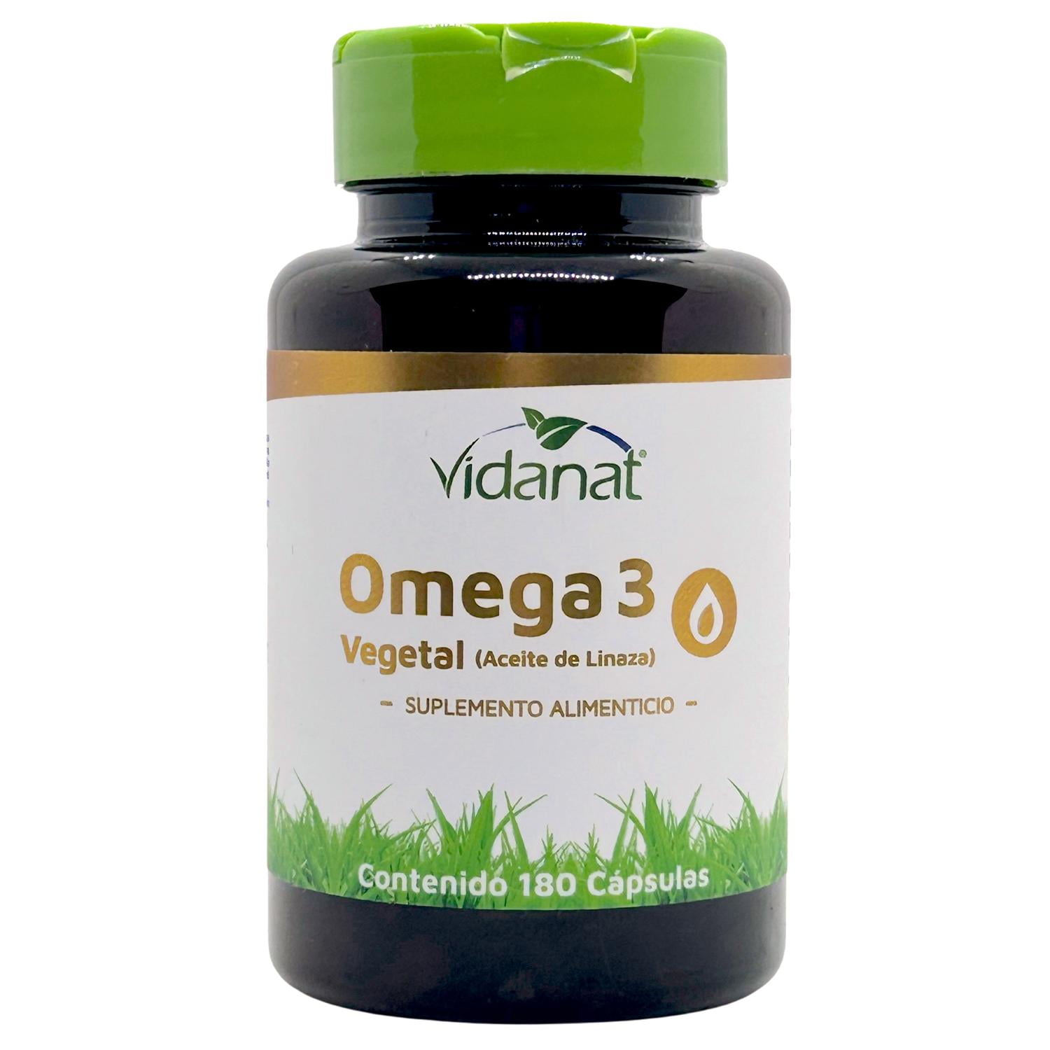 Omega 3 vegetal (Aceite de Linaza) 180 Cáps Vidanat vegano | Bodega ...