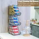 "Cosrack 3-Tier Stackable Can Organizer, Metal Wire Basket, Black, 12 ...