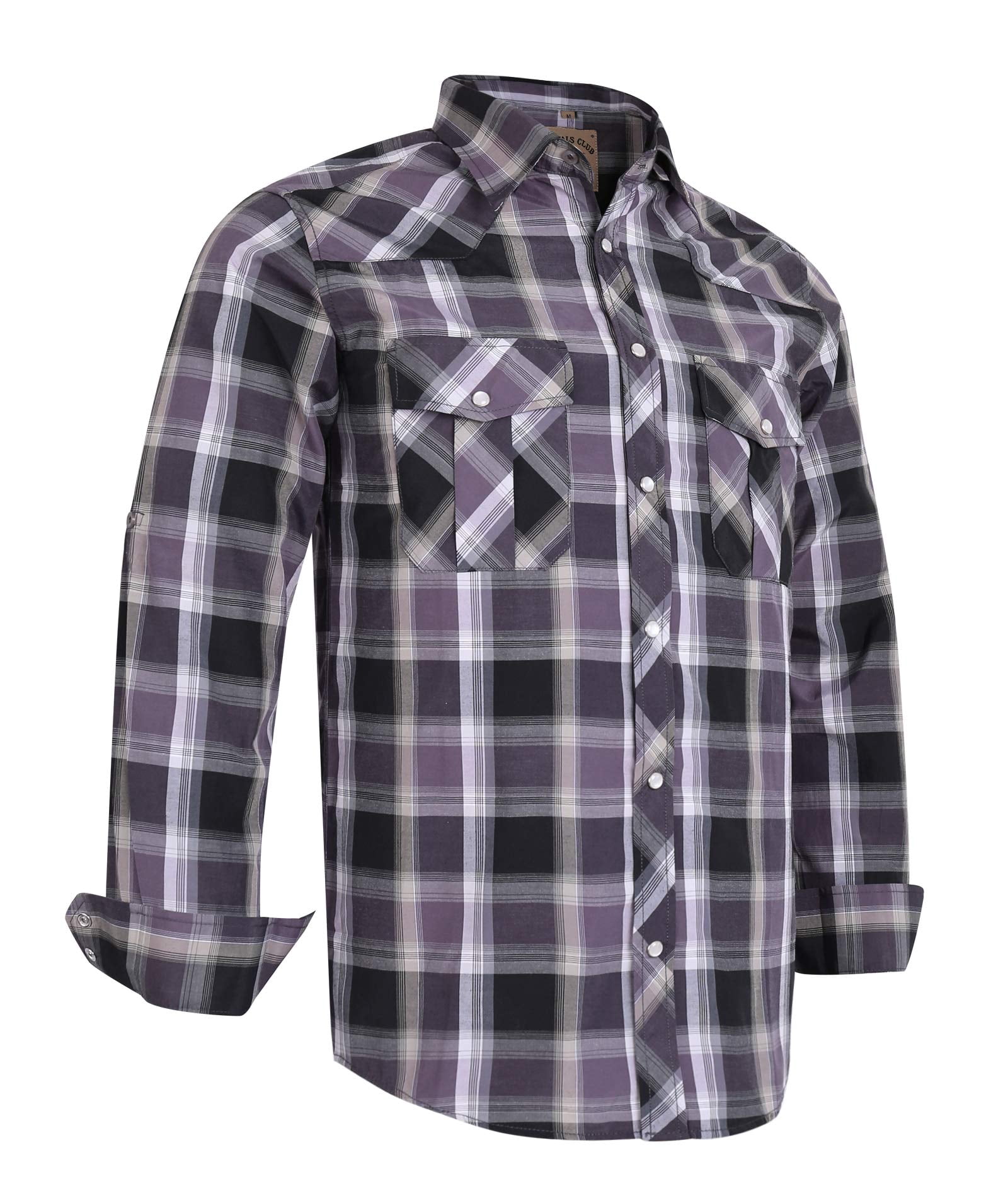 Camisa COEVALS CLUB para hombre, manga larga, estilo western a cuadros ...