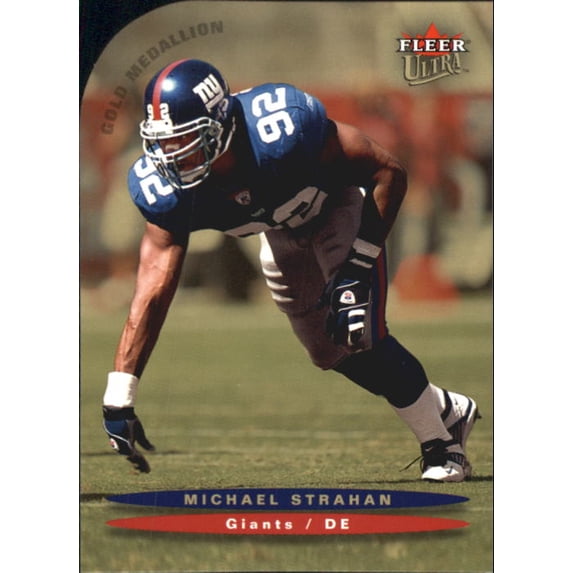 2003 Ultra Gold Medallion #28 Michael Strahan NFL Football Trading Card ...
