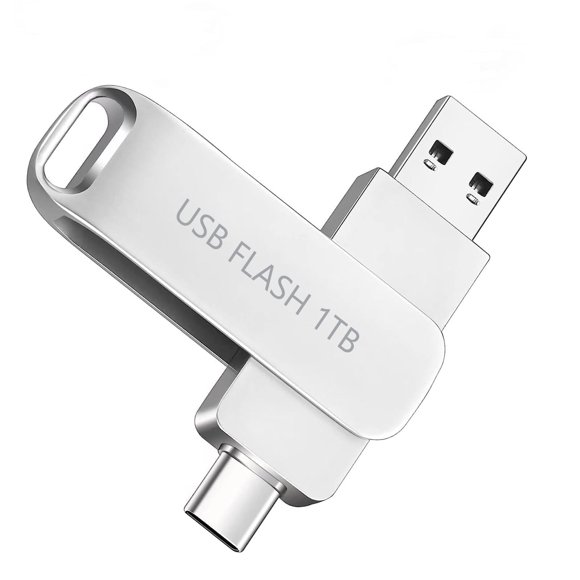 USB Flash Drive 1TB/1000GB 2in1 OTG Thumb Drive Storage Photo Stick for ...