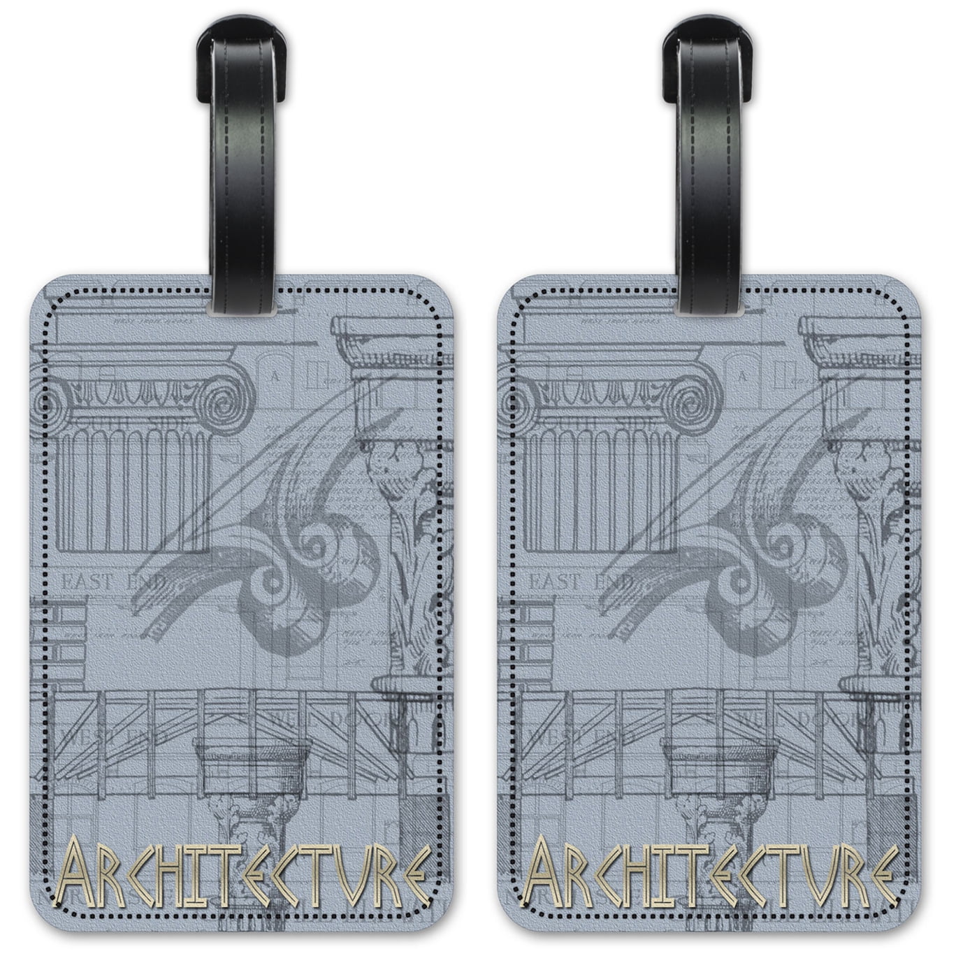 Architecture - Luggage ID Tags / Suitcase Identification Cards - Set of ...