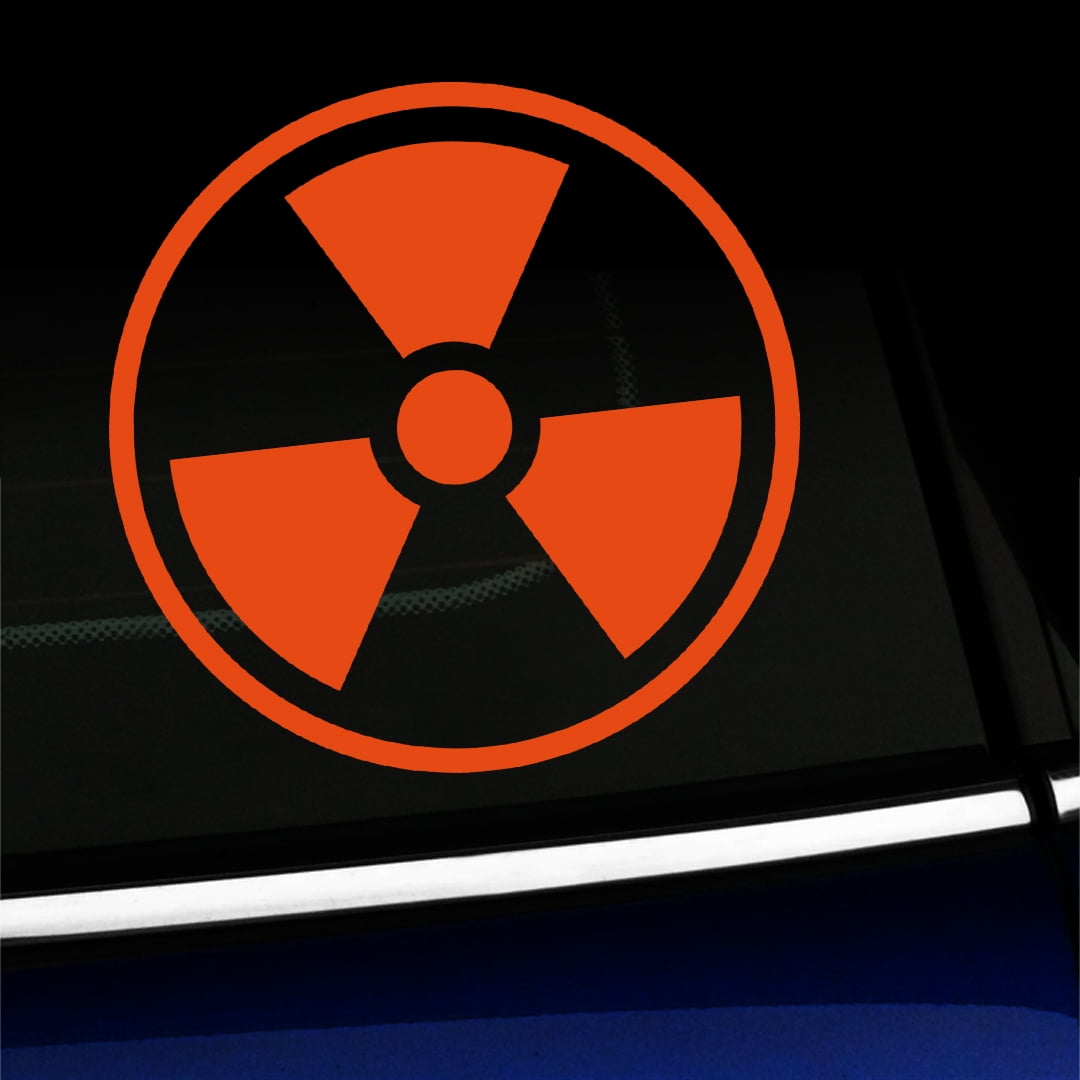 Nuclear Symbol - Vinyl Decal - Choose Color - [ORANGE] - Walmart.com