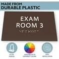 6" X4" Exam Room 3 Sign- Tactile Graphics Grade 2 Braille Text | Modern ...