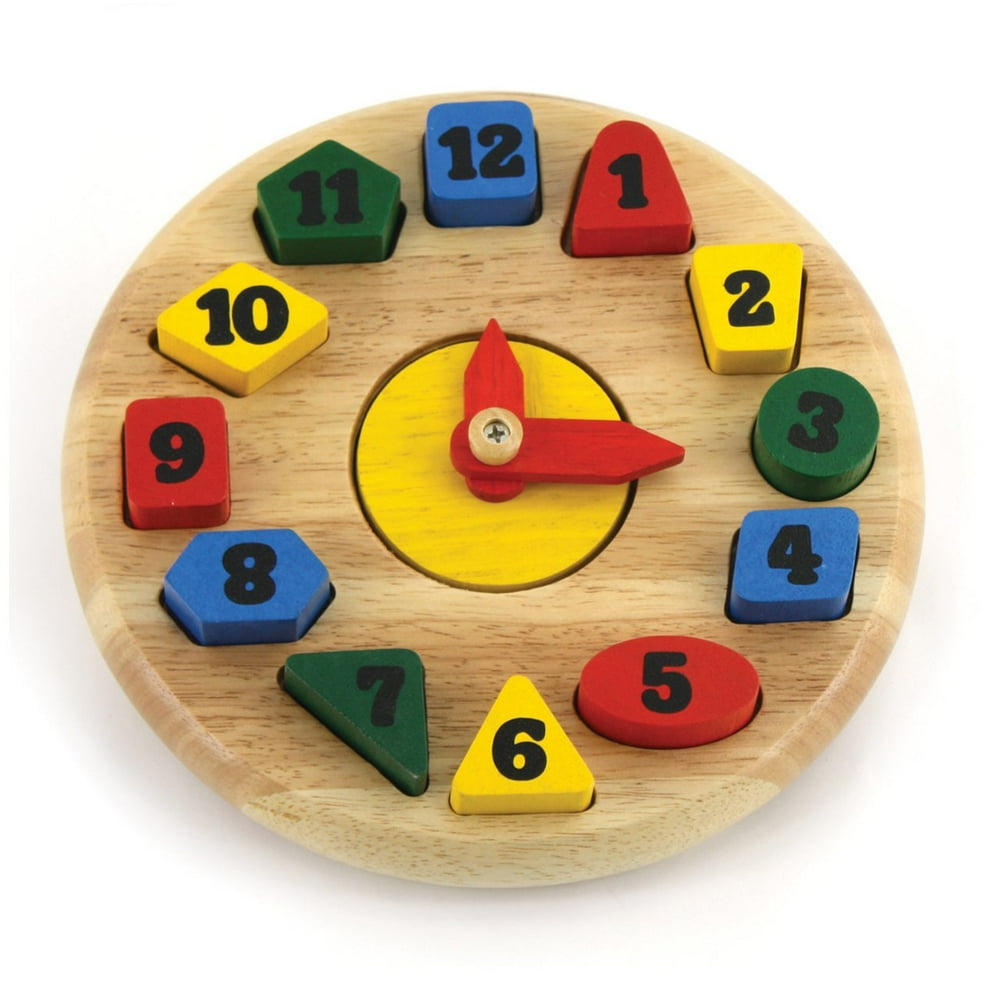 Round Tactile Wooden Clock - Walmart.com - Walmart.com