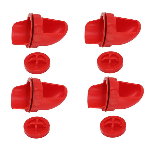 4 Sets DIY Chicken Feeder Rain Proof Poultry Feeder Port Gravity ...