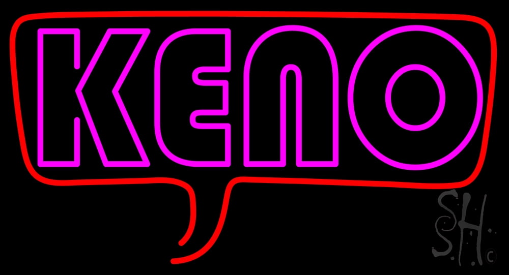 Cersive Keno 2 LED Neon Sign 20 x 37 - inches, Black Square Cut Acrylic ...