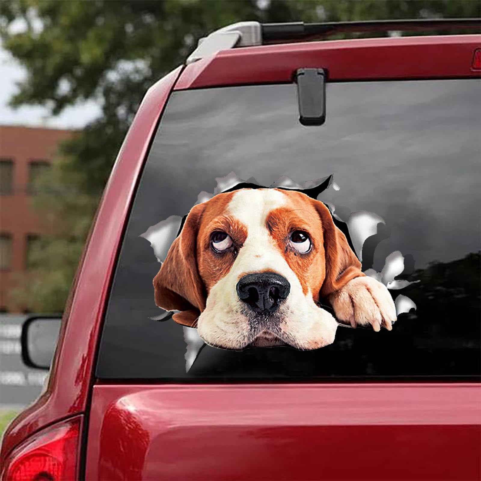 Corashan Room Decor,3D Dog Crack Sticker PVC Plastic Sticker Car Window ...