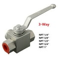 Hydraulic Ball Valve 3 Way High Pressure Ball Valve BSP M18*1.5 500 Bar ...