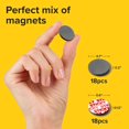Ultra-Strong Ceramic Round Magnets with Adhesive Backing (2 Sizes Mix ...