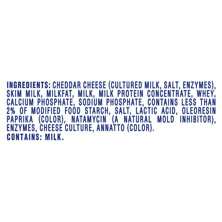 Kraft Cheese Slices Ingredients