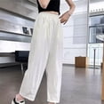 AGKIZG Solid Color Ice Silk Dry Proof Sun Protection Casual Long Pants ...