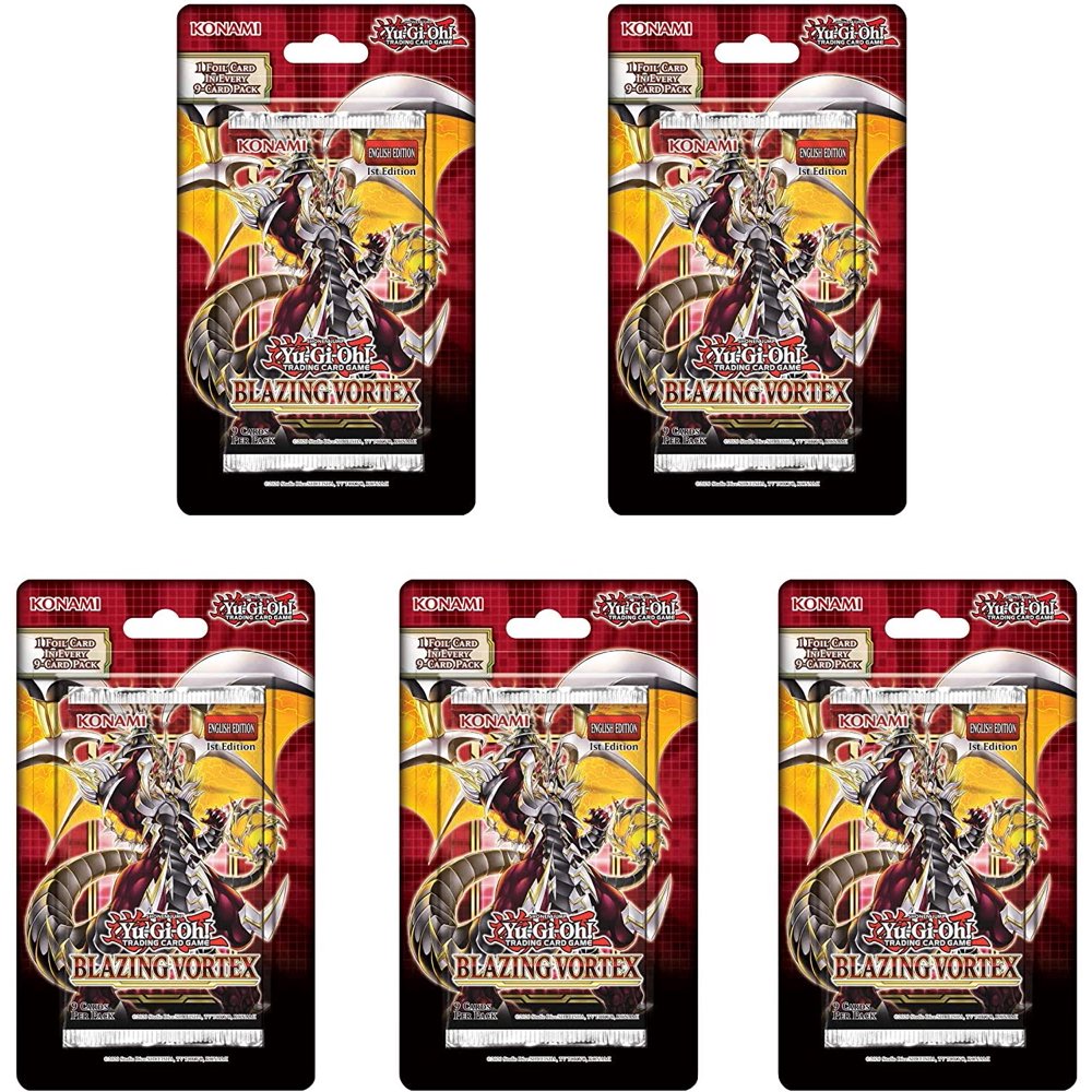 Yu-Gi-Oh! TCG: Blazing Vortex Blister Packs (5 Packs) - Walmart.com ...