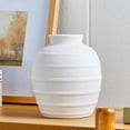 Better Homes & Gardens White 8-Inch Textured Ribbed Ceramic Vase ...