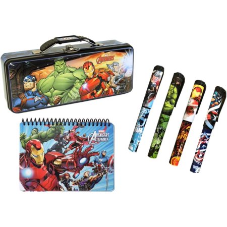 s Metal Tin , Notebook and 4 Superhero Pens Set- s Spiral Notebook ...