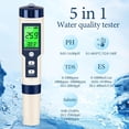 5 In 1 Digital Water Quality Tester Meter PH TDS EC Salinity ...