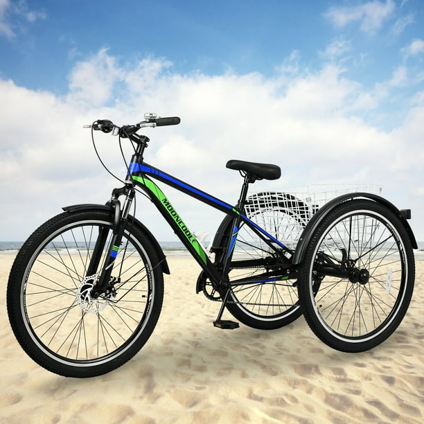 NAIZEA Adult Tricycle, 7 Speed Three Wheel Bike, 24/26 Inch Adults ...