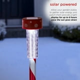 Alpine Corporation 27" Striped Plastic Solar Light-Up Holiday Garden ...