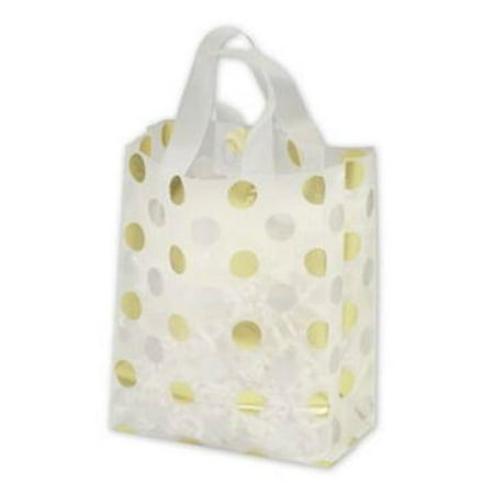 Bags & Bows by Deluxe 268-080410-157C Gold & Silver Dots Clear Frosted ...