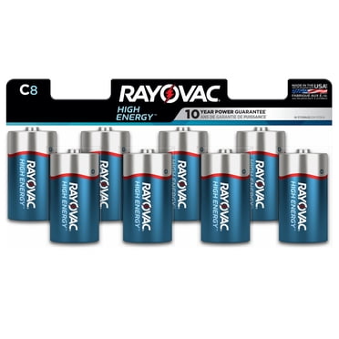 Rayovac High Energy D Batteries (8 Pack), Alkaline D Cell Batteries ...