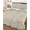 68x98in Quilt Bedding Set, Vintage Baroque Floral Pattern Lightweight ...