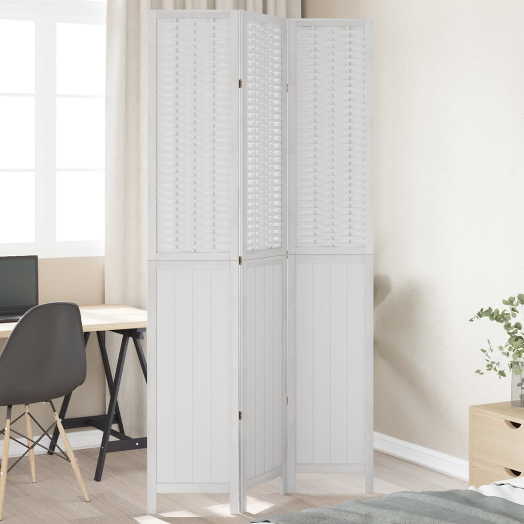 Click here for Vidaxl Room Divider 3 Panels White Solid Wood Paul... prices
