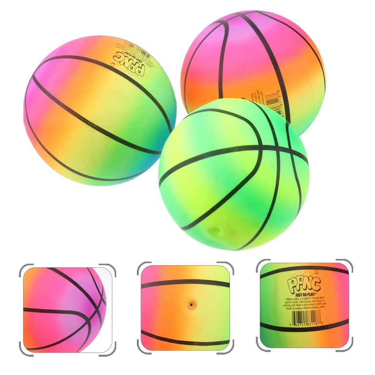 Adult Kickball 3pcs Rainbow Color Ball PVC Kids Toys Bounce Play Beach ...