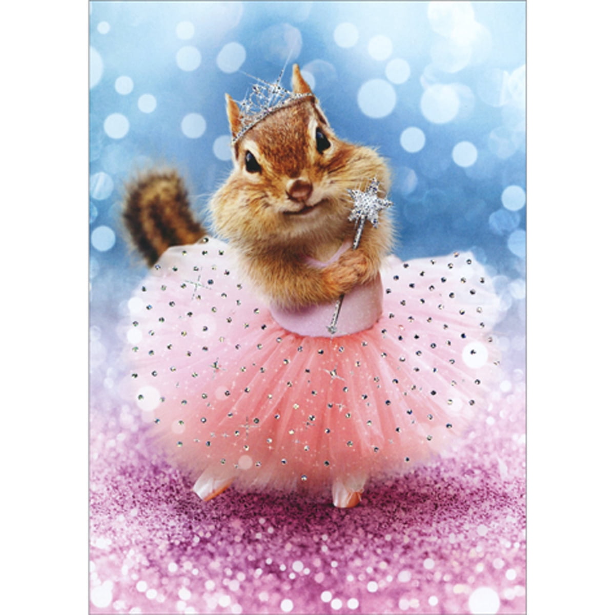 Avanti Press Chipmunk Ballerina Wearing Silver Foil Tiara Funny ...