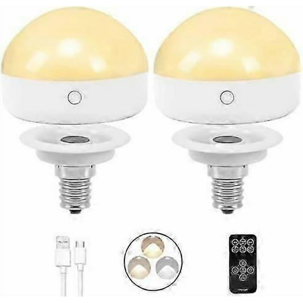 E14 Rechargeable Light Bulb,2Packs,300LM,40W Equivalent,Detachable ...
