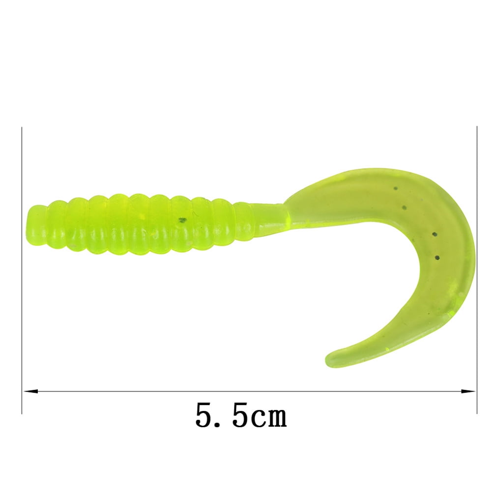 5 Colors Fishing Bait 5.5cm~7cm Lure Artificial Rubber Worm Wobblers ...