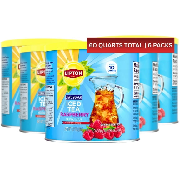 Lipton Diet Lemon Flavor Iced Tea Mix, Sugar-Free, Low-Calorie Drink ...