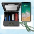 4 Slot USB C Solar Charging Adapter Solar Panel Charging Case Portable ...