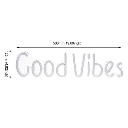 Led Sign Good Vibes Letter Shape letters light compact Wall Light ...